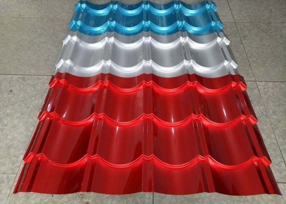 Automatic Corrugated Roof  Glazed Tiles Roll Forming Machine With 16 Rollers