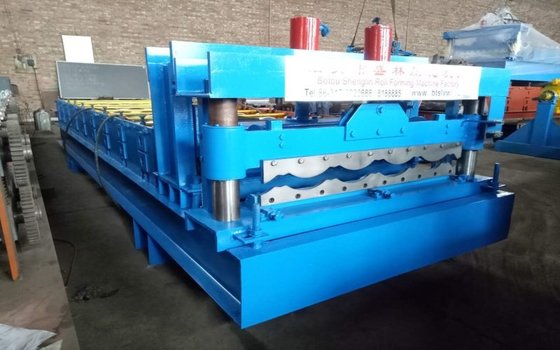 Automatic  Glazed Tile Roll Forming Machine With 7.5kw Main Motor Power
