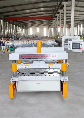 Double Layer Roll Forming Equipment / Roofing Sheets Machine With 12 Rows