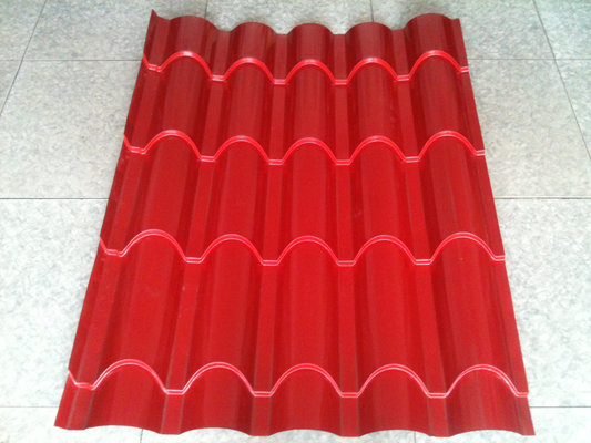 Type 830 Arch Profile Glazed Tile Roll Forming Machine Hydraulic Power And Decoiler