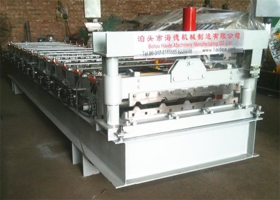 Effective Width 820mm  Color Steel Roll Forming Machine Trapezoidal IBR Profile , 4KW Power