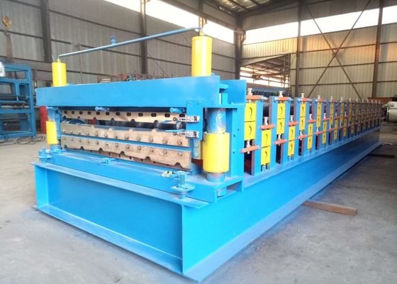Glazed Tile Roofing Sheet Forming Machine 8-12m/ Min Low Energy Consumption