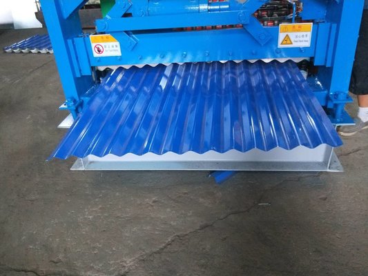 Metal Color Steel Roll Forming Machine , Corrugated Tile Roll Forming Machine 4KW