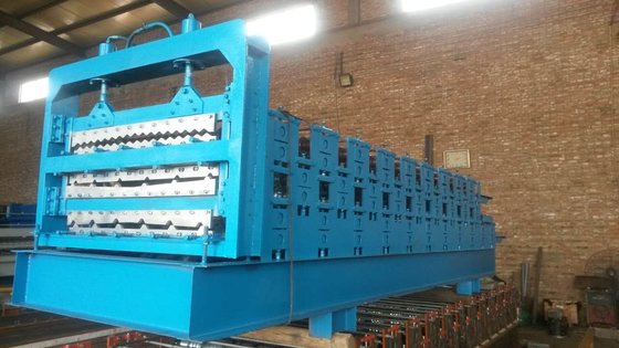 20mm Board Three Layer Color Steel Roll Forming Machine 75mm Shaft