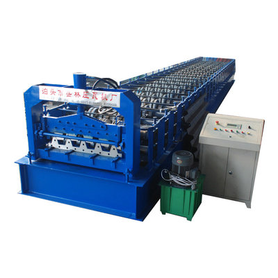 Uzbekistan/Khazakistan Floor Deck Roll Forming Machine Model H75 used for 0.6-0.8mm thickness