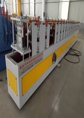 half round shape roof  Gutter Roll Forming Machine 5.5kw Frequency Converter And 1'' Chain Transmission