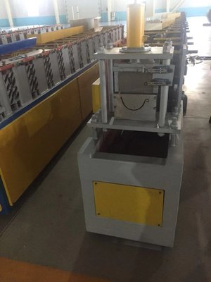 half round shape roof  Gutter Roll Forming Machine 5.5kw Frequency Converter And 1'' Chain Transmission