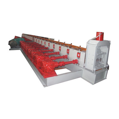 45# shaft PLC Control Highway Guardrail Roll Forming Machine With Hydraulic Cutting System