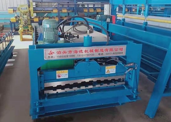 Hydraulic Cutting Roller Shutter Door Roll Forming Machine GI Raw Material