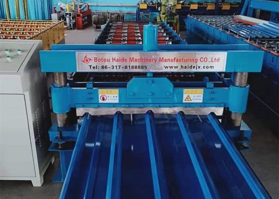 840mm Width Profile Steel Sheet Roll Forming Machine Hydraulic Guide Cutting