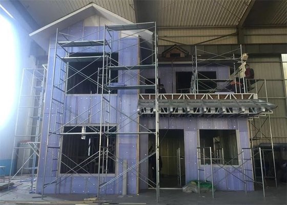 Light Steel Prefabricated Modern 2 Story House With Fiber Cement Board Floor