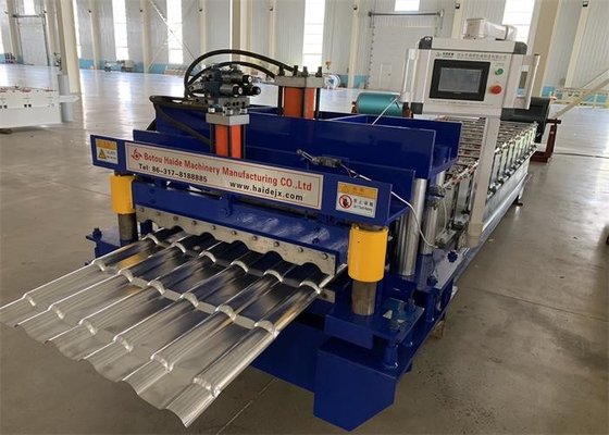 13 Rows High Speed Roof Roll Forming Machine Cold Rolling Mill With 5.5kw Servo Motor
