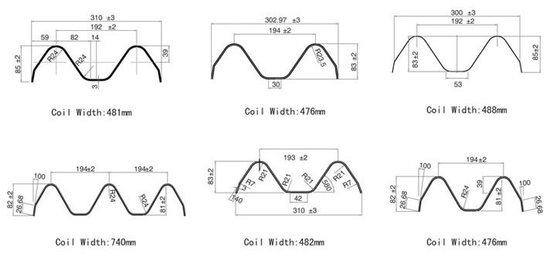 18 rows Hydraulic guard rail highway guardrail roll forming machine Crash Barrier with 30 kw 18 rows type 310
