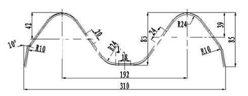 18 rows Hydraulic guard rail highway guardrail roll forming machine Crash Barrier with 30 kw 18 rows type 310