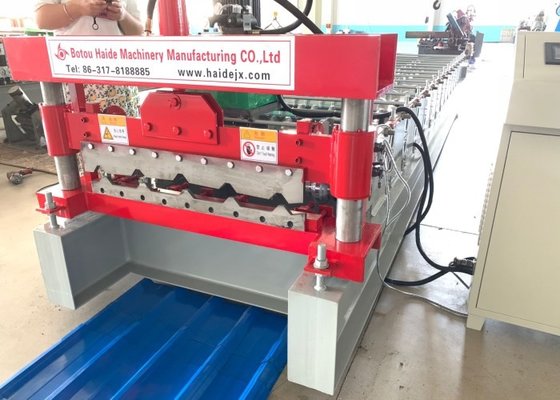 750 IBR Profile Color Steel Roof Tile Making Machine / Hydraulic Cutting Machine