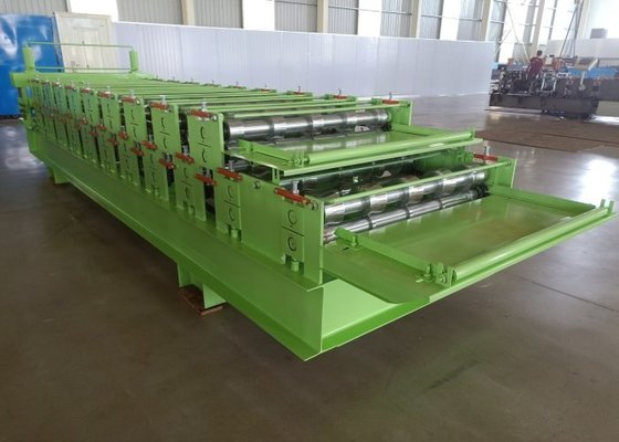 Steel Sheet Profile Tile Wall Panel Double Layer Roll Forming Machine Feeding Width 1000mm