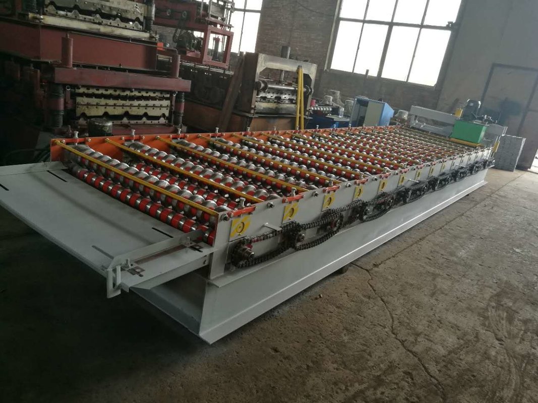 Steel Sheet Corrugated Iron roller machine 9 Rows For Wall / Roof Making