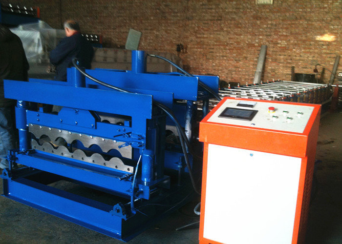 830 Banboo Glazed / Step Tile Corrugated Steel Rolling Machine Height 37mm Durable