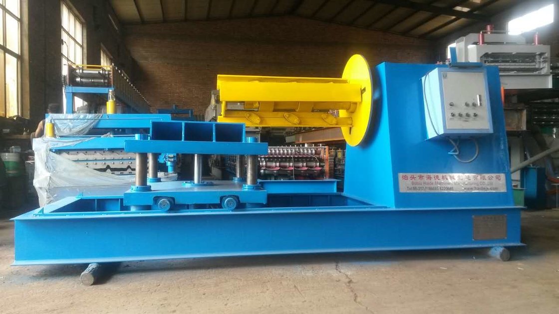 Automatic Hydraulic Decoiler Machine , Sheet Metal Decoiler 350H Steel Frame