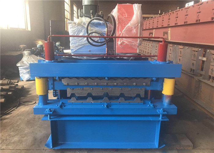Double Layer Corrugated Roofing Sheets Making Machines Hydraulic Cutting System