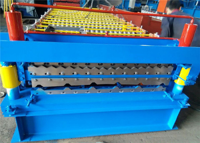 Roofing Sheet Double Layer Roll Forming Machine , Profile Forming Machine Low Noise