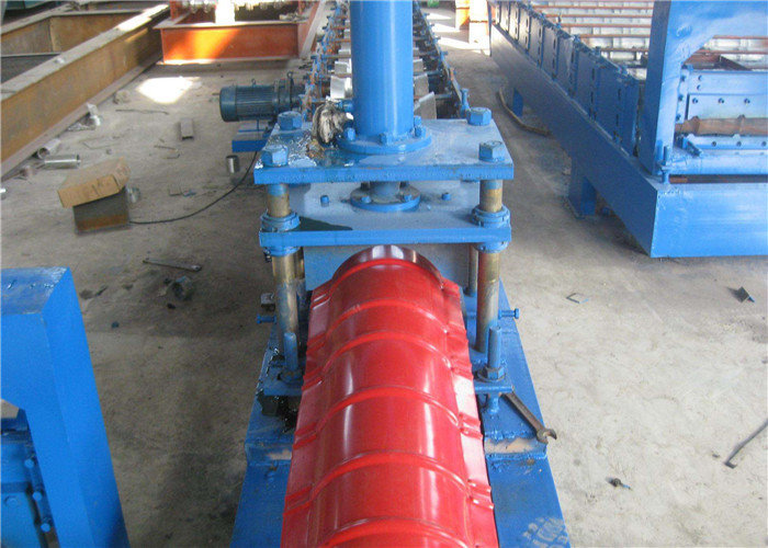 Color Steel Metal Ridge Cap Forming Machine 1"Chain Transmission High Speed