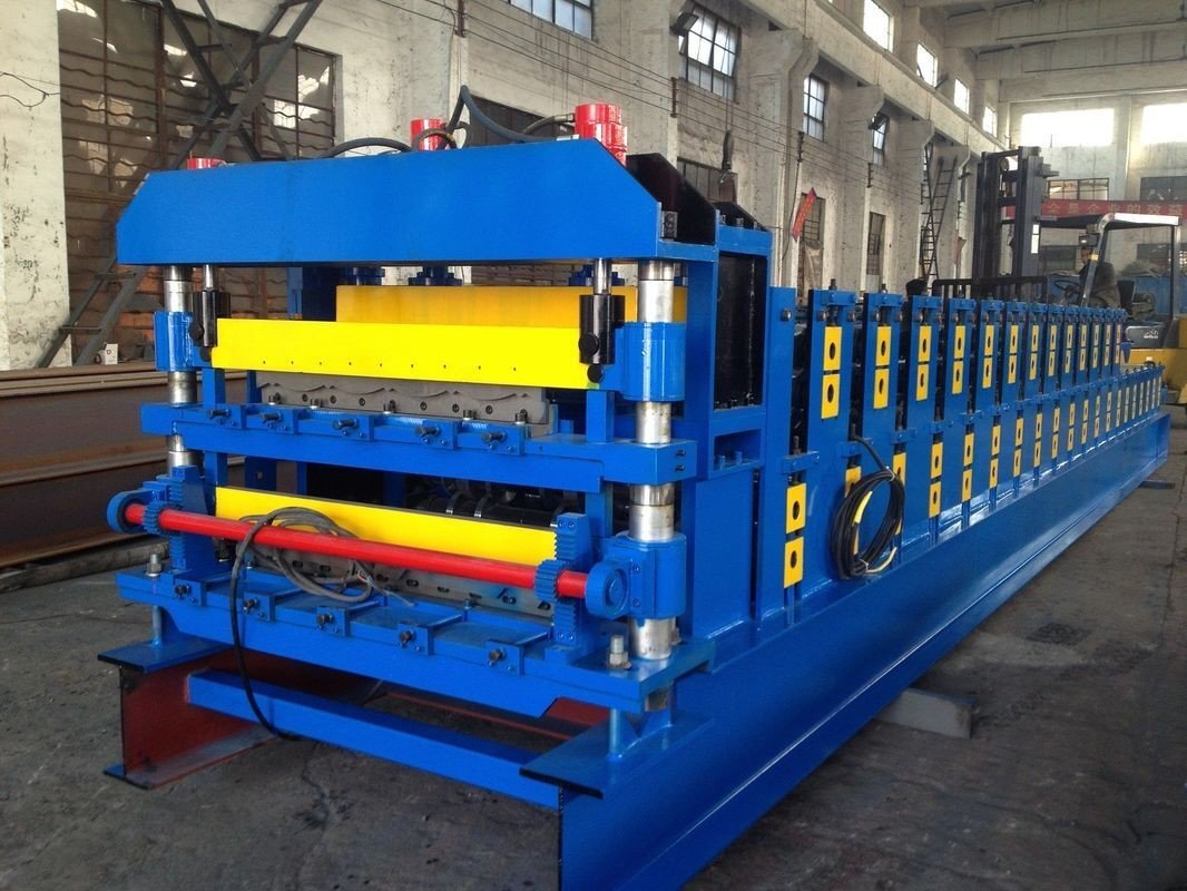 Corrugated Double Layer Roll Forming Machine , Wall Roof Panel Forming Machine