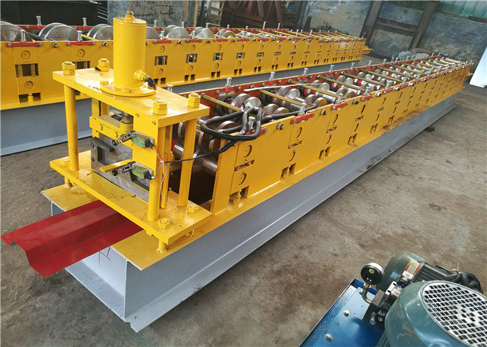 Omega Profile Gutter Forming Machine Coiling Steel Sheet Material PLC Control