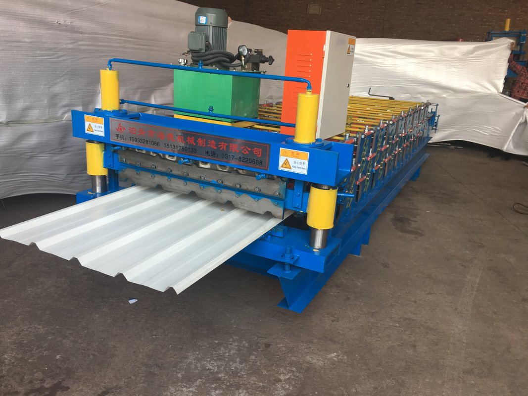Color Steel Corrugated Iron Roller Machine 13 Rows For Roof / Wall Panel