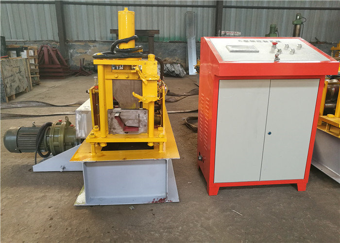 Rain Water Gutter Roll Forming Machine , Gutter Making Machine Automatic Punching