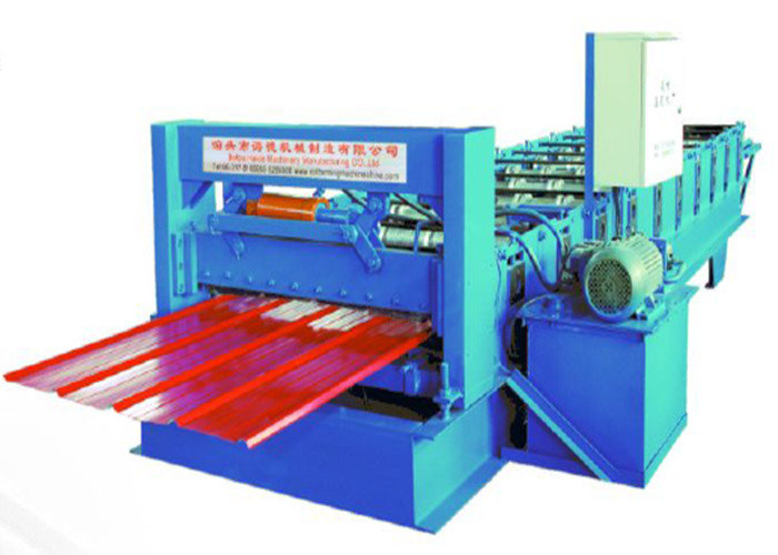 0.5-0.8mm Thick Roof Tile Roll Forming Machine 8-10m/ min For Construction Steel