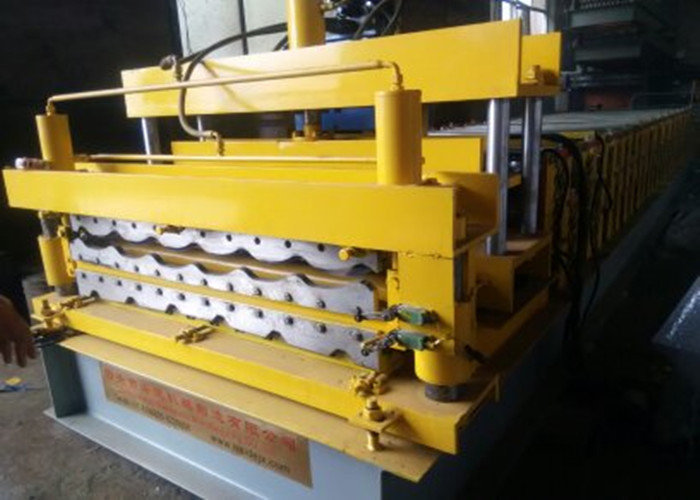 GI / PPGI Double Layer Roll Forming Machine , Iron Metal Sheet Making Machine 