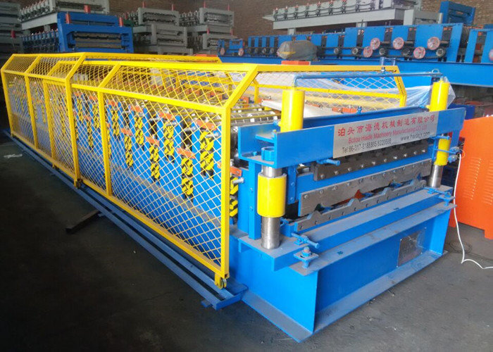 Wall / Roof Panel Double Layer Roll Forming Machine , Roller Forming Machine With Mesh