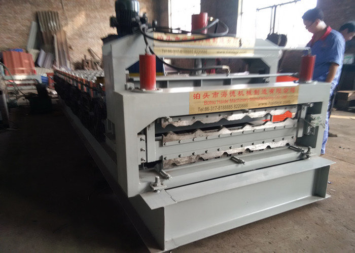 Low Noise Double Layer Roll Forming Machine Coil Width 1250mm For Color Steel