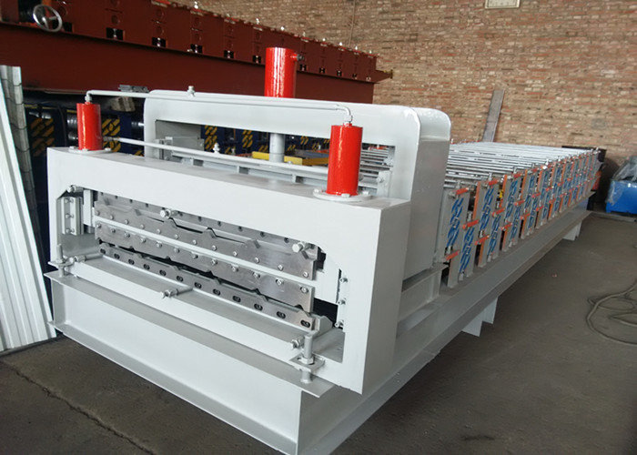 13 Stations Double Layer Roll Forming Machine Hydraulic Cutter 0.3-0.8mm Thickness