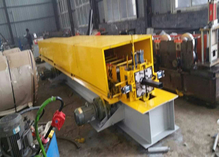 Steel Material Downspout Roll Forming Machine , Gutter Making Machine PlC Controller