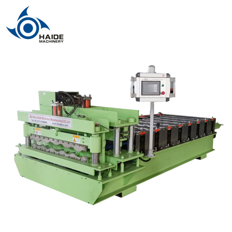 High Speed Metal Roof Glazed Tile Roll Forming Machine 5 - 8m / min