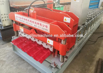 Iron Sheet Metal Glazed Roofing Sheets Machine Pillars Guide Cutting Type