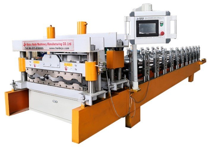 Roller diameter 75mm Roof Tile Machine Glazed Tile Roll Forming Machine With 12 rows