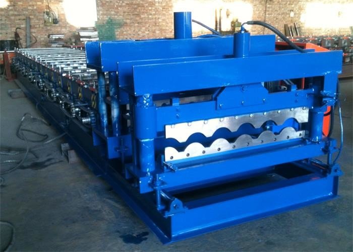 Type 830 Arch Profile Glazed Tile Roll Forming Machine Hydraulic Power And Decoiler