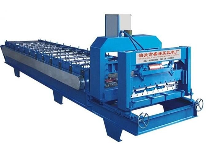 High Power Roof Panel Roll Forming Machine 3 Phases With 1 Inch Chain Size 4kw power