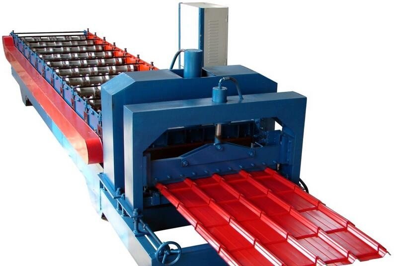 Automatic 860 IBR Trapezoidal Roof Sheet Making Machine 9-16 Rows Hydraulic Cutting System