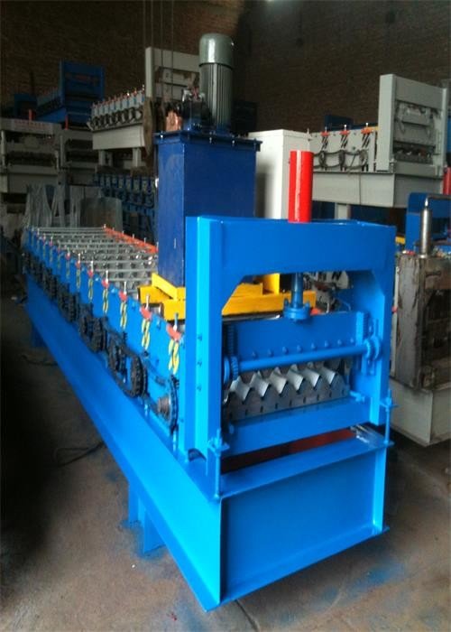 Automatic 750 IBR Corrugated Color Steel Roll Forming Machine For Iron and Aluminum Metal Sheet
