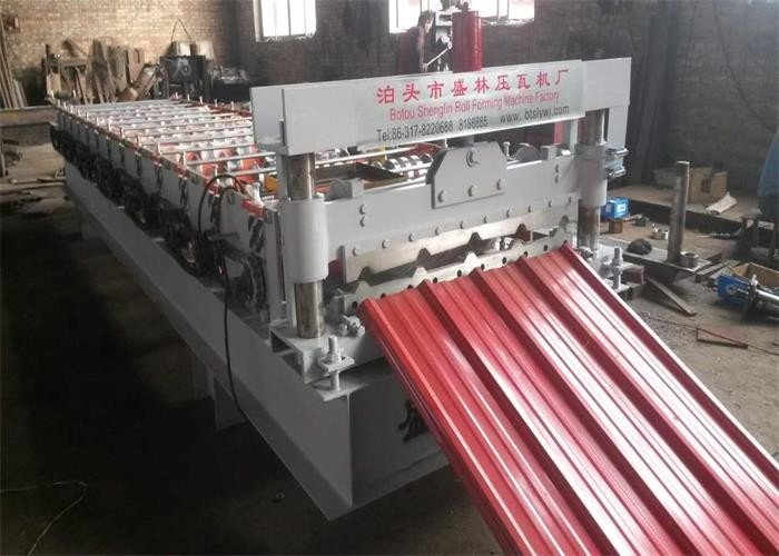 PLC Control IBR Sheet Metal Roll Forming Machines 13 Rows with 0.3-0.7mm Thickness