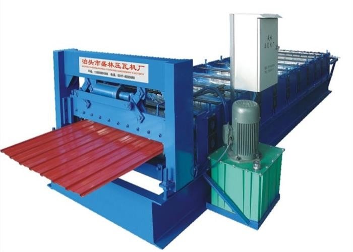 Flat Steel Sheet Roll Forming Machine For Color Metal Coil Roll 300H/350H Main Frame