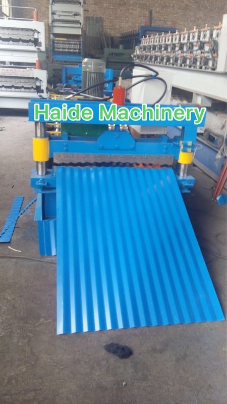 Metal Color Steel Roll Forming Machine , Corrugated Tile Roll Forming Machine 4KW