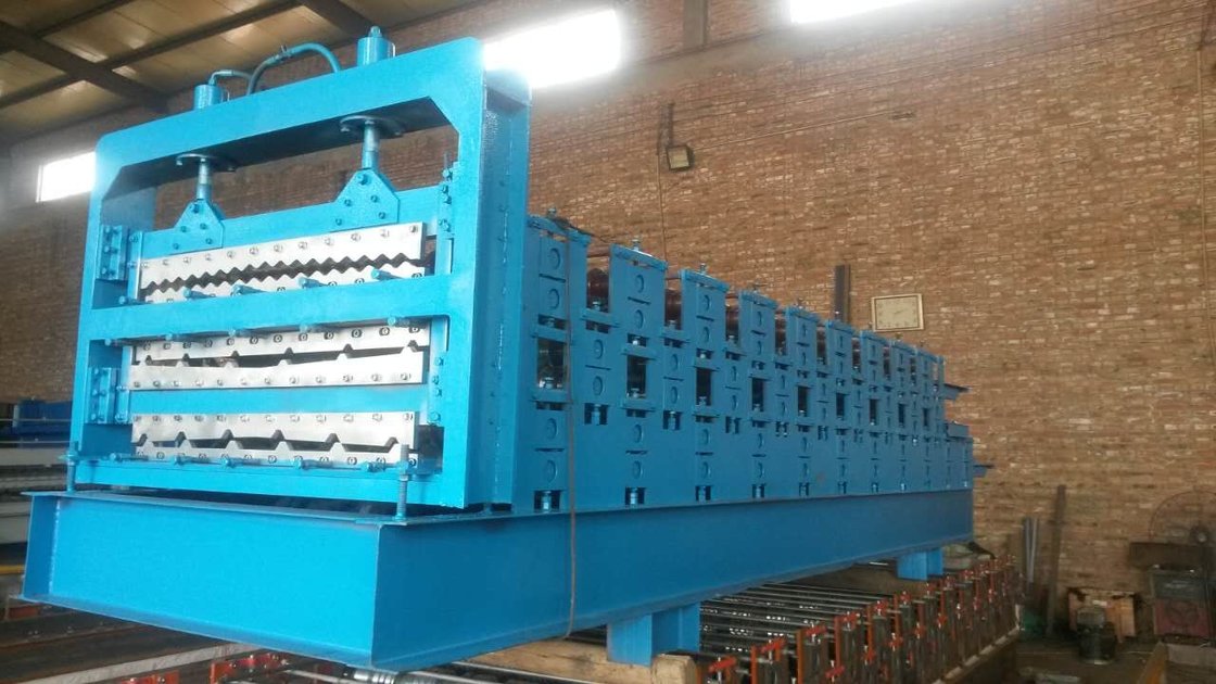 20mm Board Three Layer Color Steel Roll Forming Machine 75mm Shaft