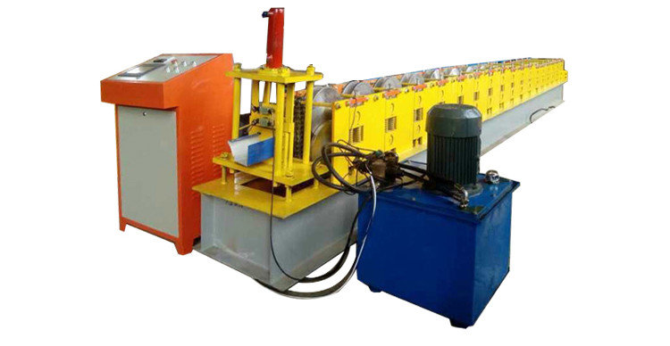PLC Control Rain Water Gutter Cold Roll Forming Machine 3 Phases 4kw Motor