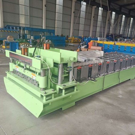 Siemen PLC Control System Glazed Tile Roll Forming Machine Roller Diameter 75mm