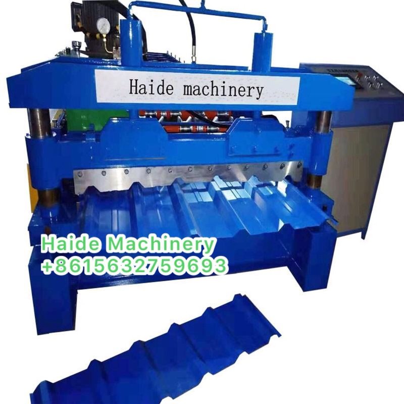 1000Ibr trapezoidal Color Steel Roll Forming Machine 15 Rows Of Rollers 5.5kw Frequency Converter